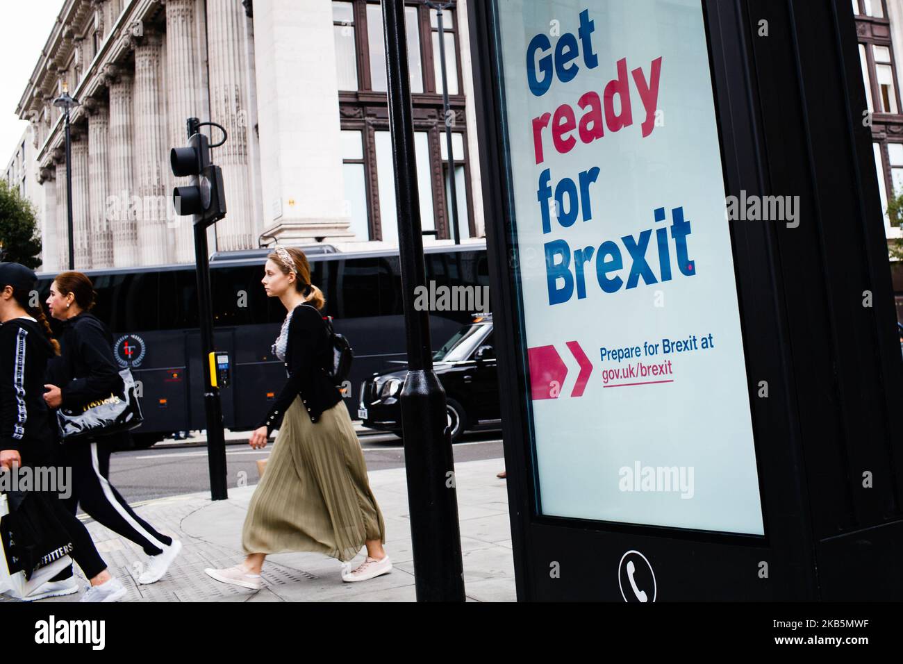 A 'Get ready for Brexit' sign, part of a huge government advertising ...