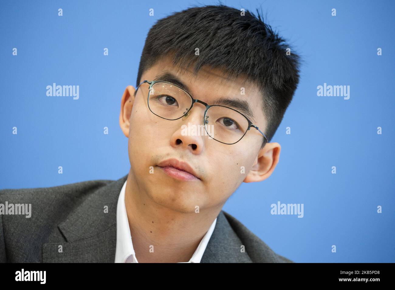 Hong Kong's pro-democracy activist Joshua Wong attends a press ...
