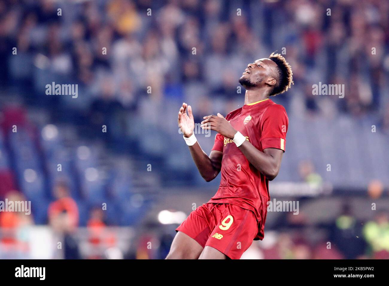 Rome, Italy. 03rd Nov, 2022. Tammy Abraham, of AS Roma, reacts during ...