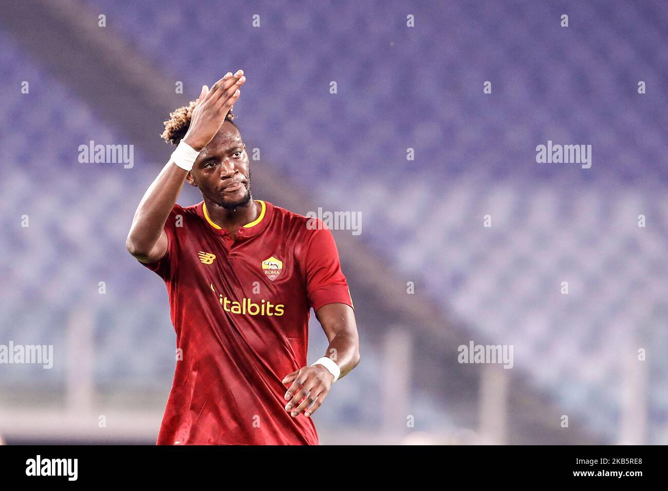 Rome, Italy. 03rd Nov, 2022. Chris Smalling, of AS Roma, greets fans at ...