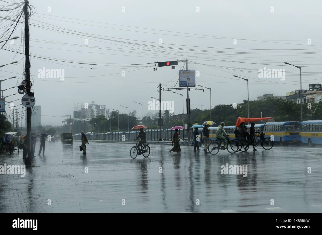 Moderate rainfall affects daily life in Kolkata, India, 12 September ...