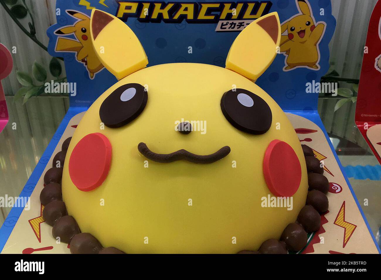 Pokemon's ''Pikachu'' chocolate cake a pictured at a shop in Tokyo ...