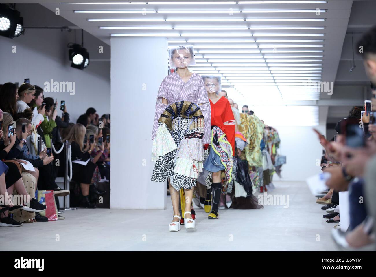 Models present a new Spring/Summer 2020 Matty Bovan collection during ...