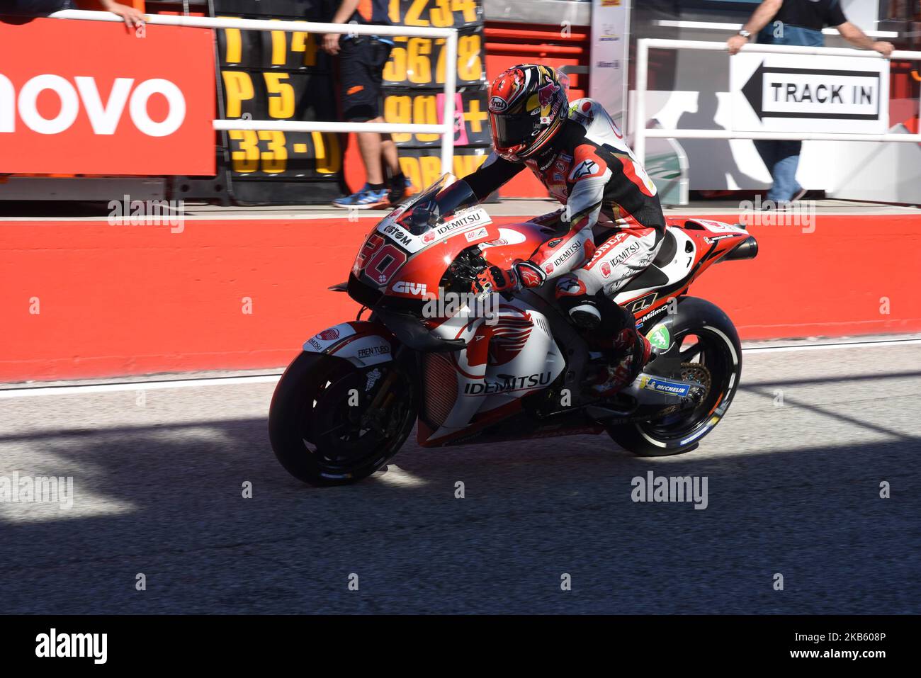 30 Japanese rider Takaaki Nakagami of Japanese team LCR Honda Idemitsu ride during Octo San ...