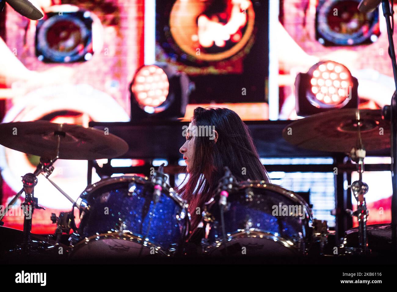 Maneskin performing live at Carroponte Milano, Italy, on September 14 ...