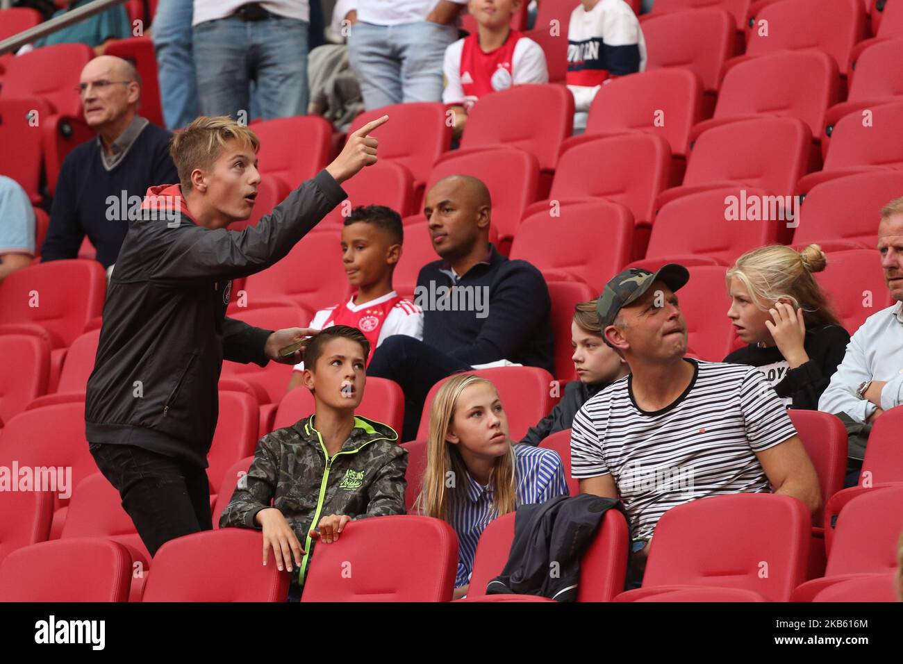 Ajax fan pictured during the 2019/20 Eredivisie fixture between AFC ...