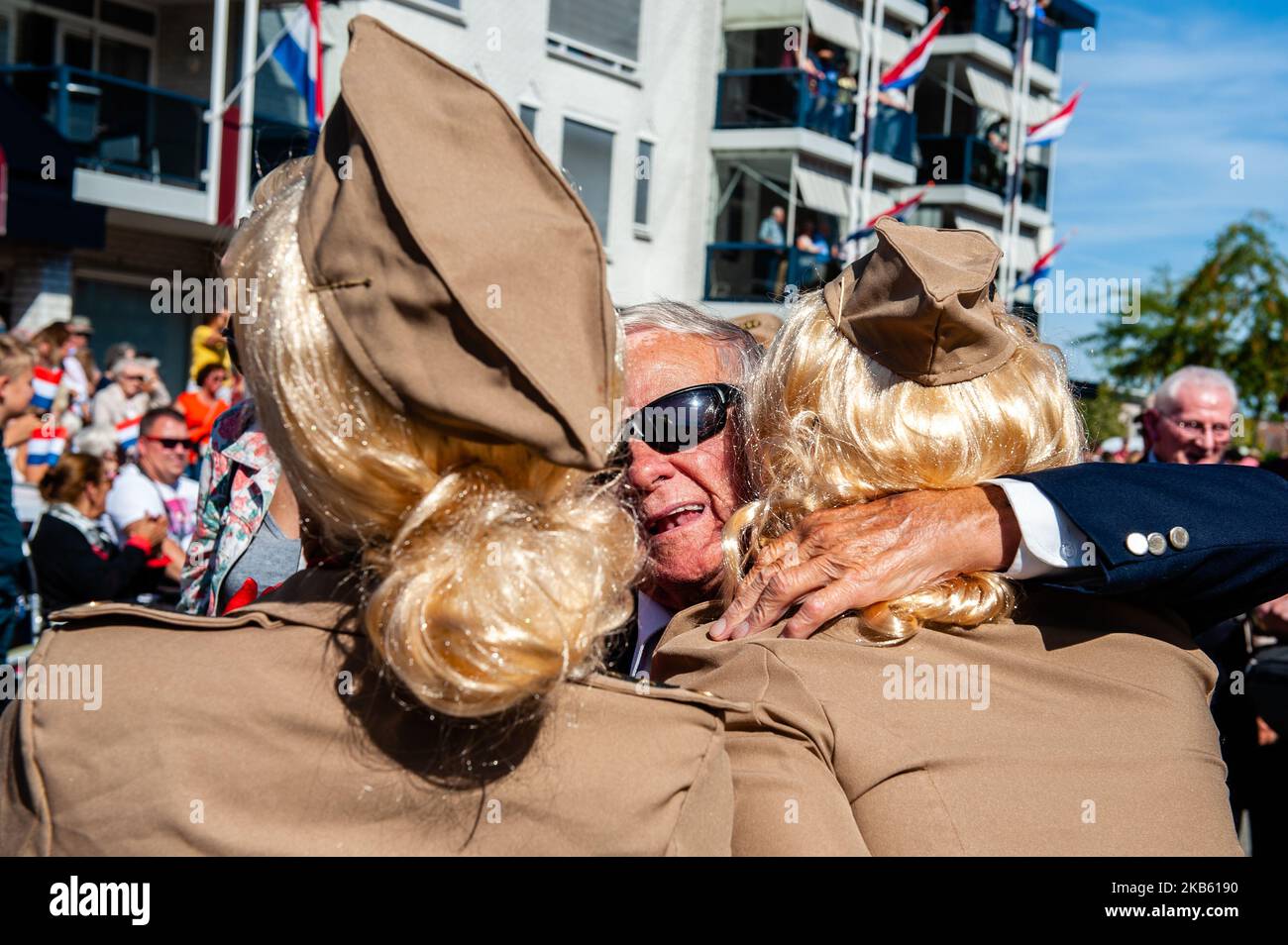 WW II veterans are seen arriving at the arrival of South Route, as a ...