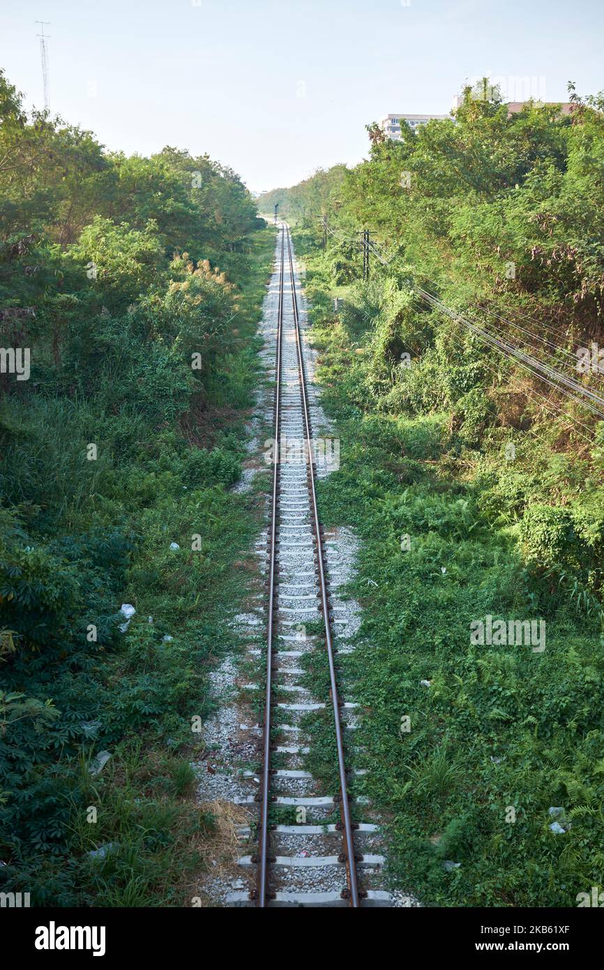 Railway Track Pattaya Thailand Stock Photo - Alamy