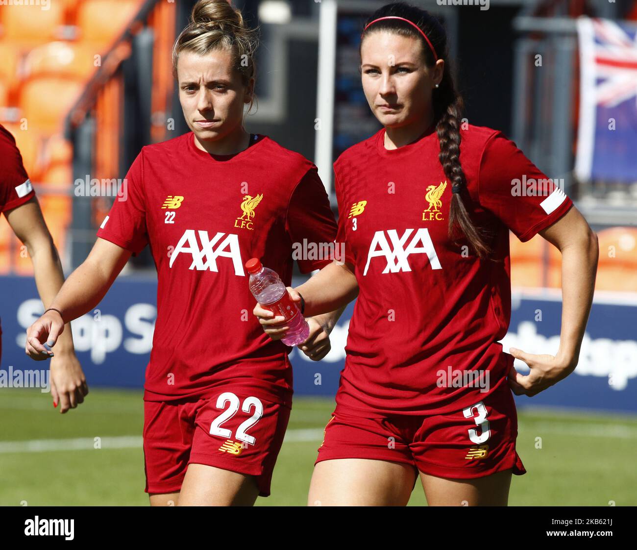 L-R Becky Jane and Leighanne Robe of Liverpool Women during Barclays FA ...