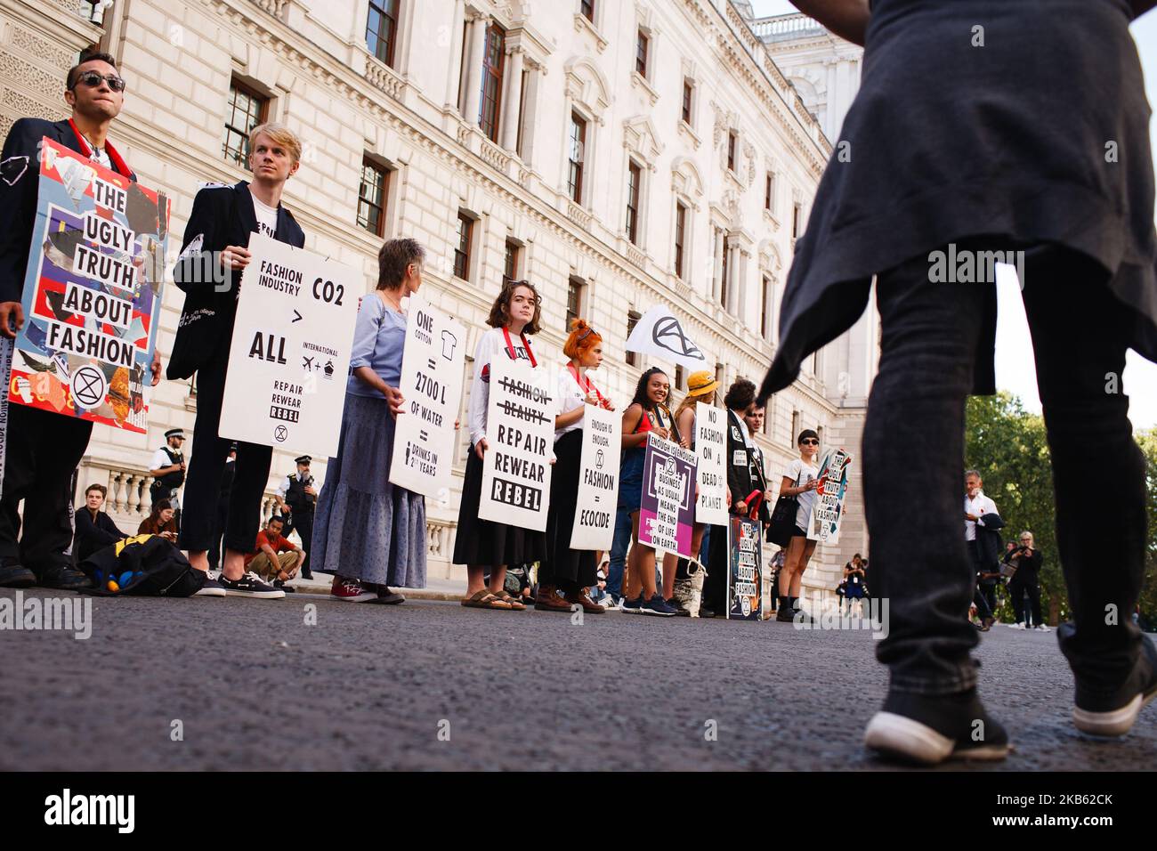 Members of climate change activist group Extinction Rebellion protest ...
