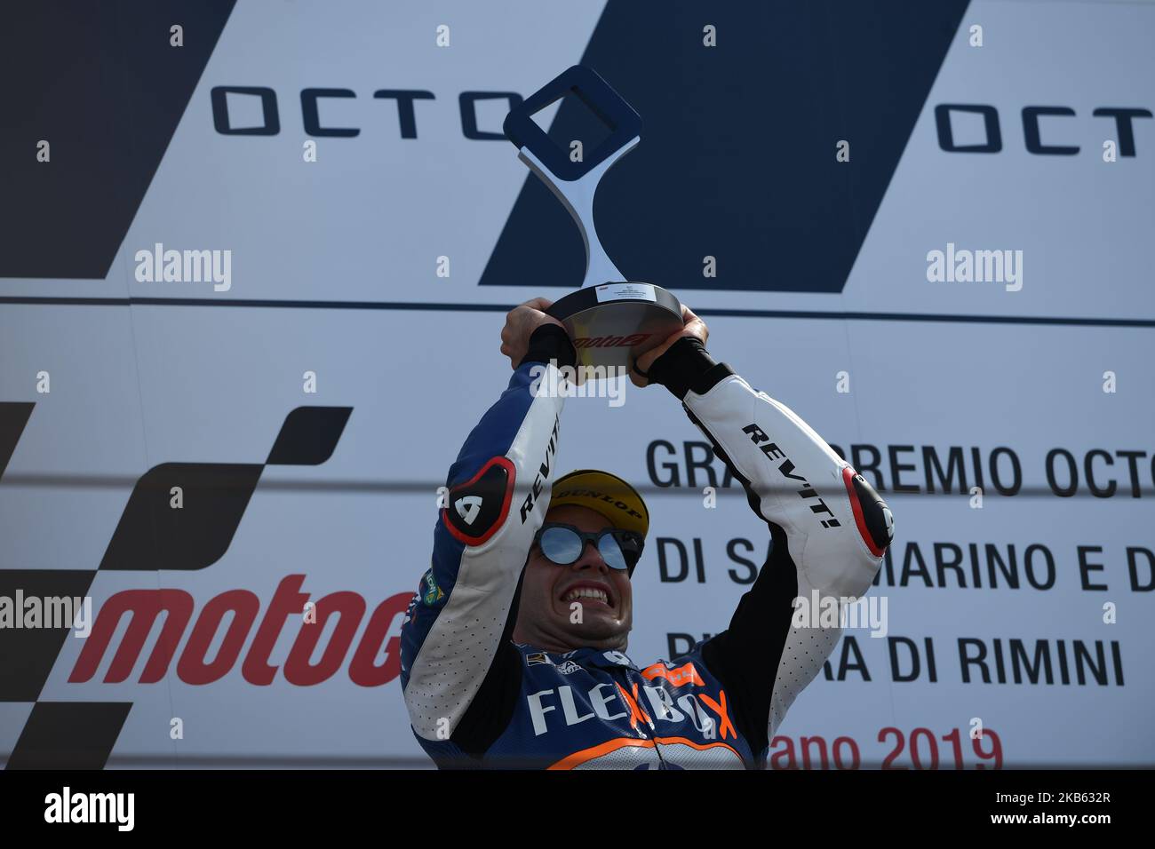 40 Spanish driver Augusto Fernandez of Team FLEXBOX HP40 on podium of ...