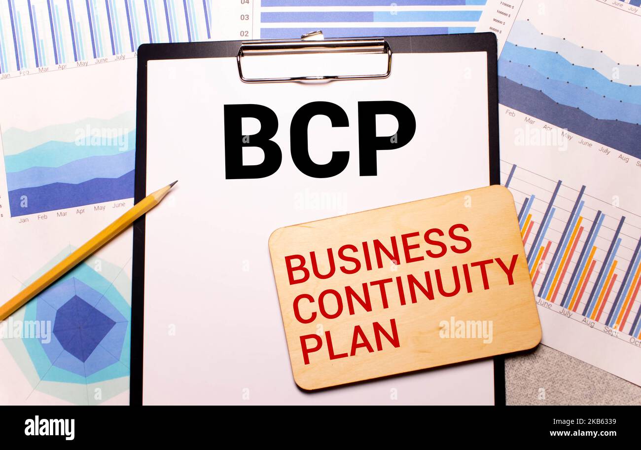 Paper with words BCP Business Continuity Plan Stock Photo - Alamy