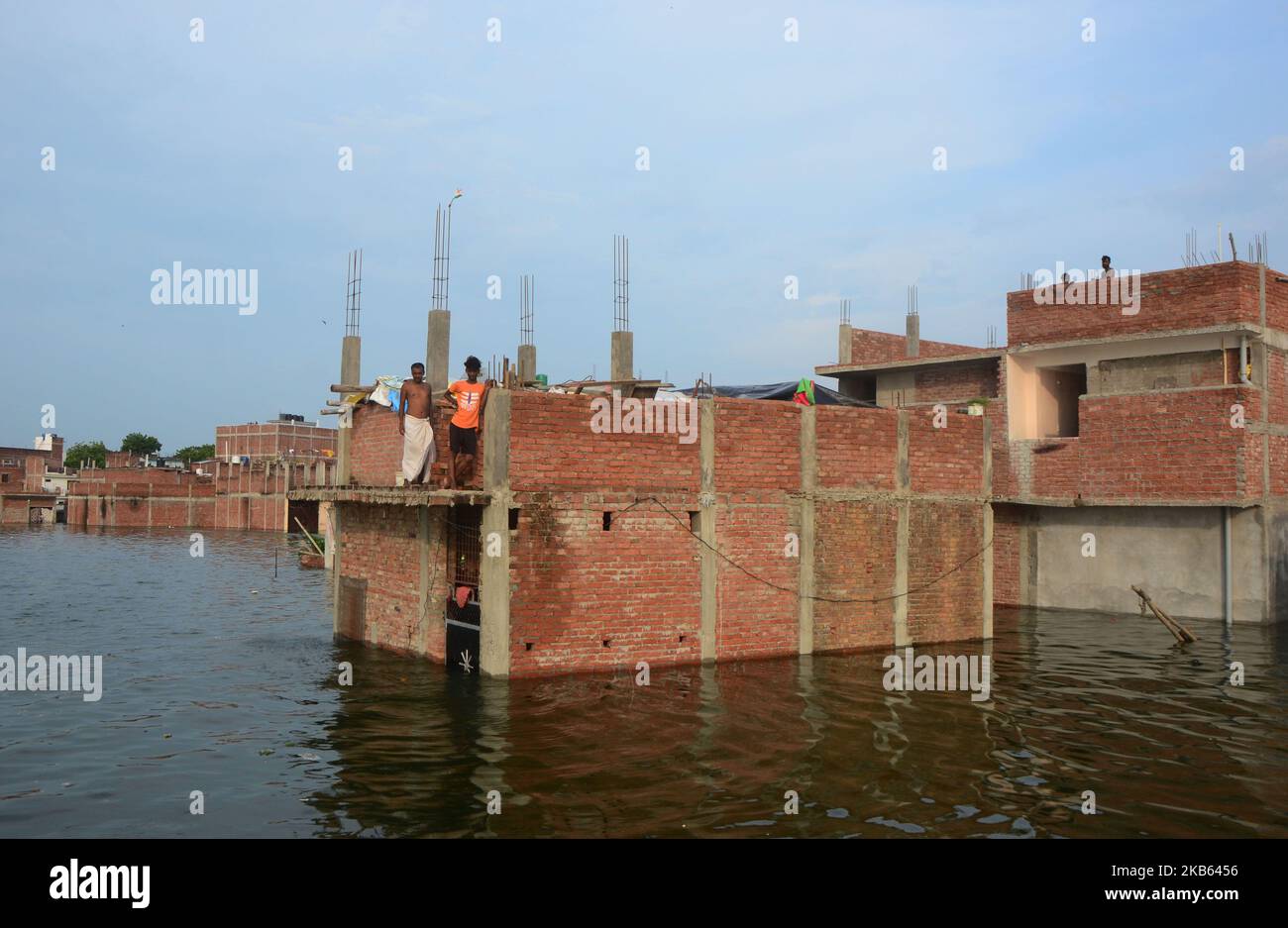 Indian local residents of flood hi-res stock photography and images - Alamy