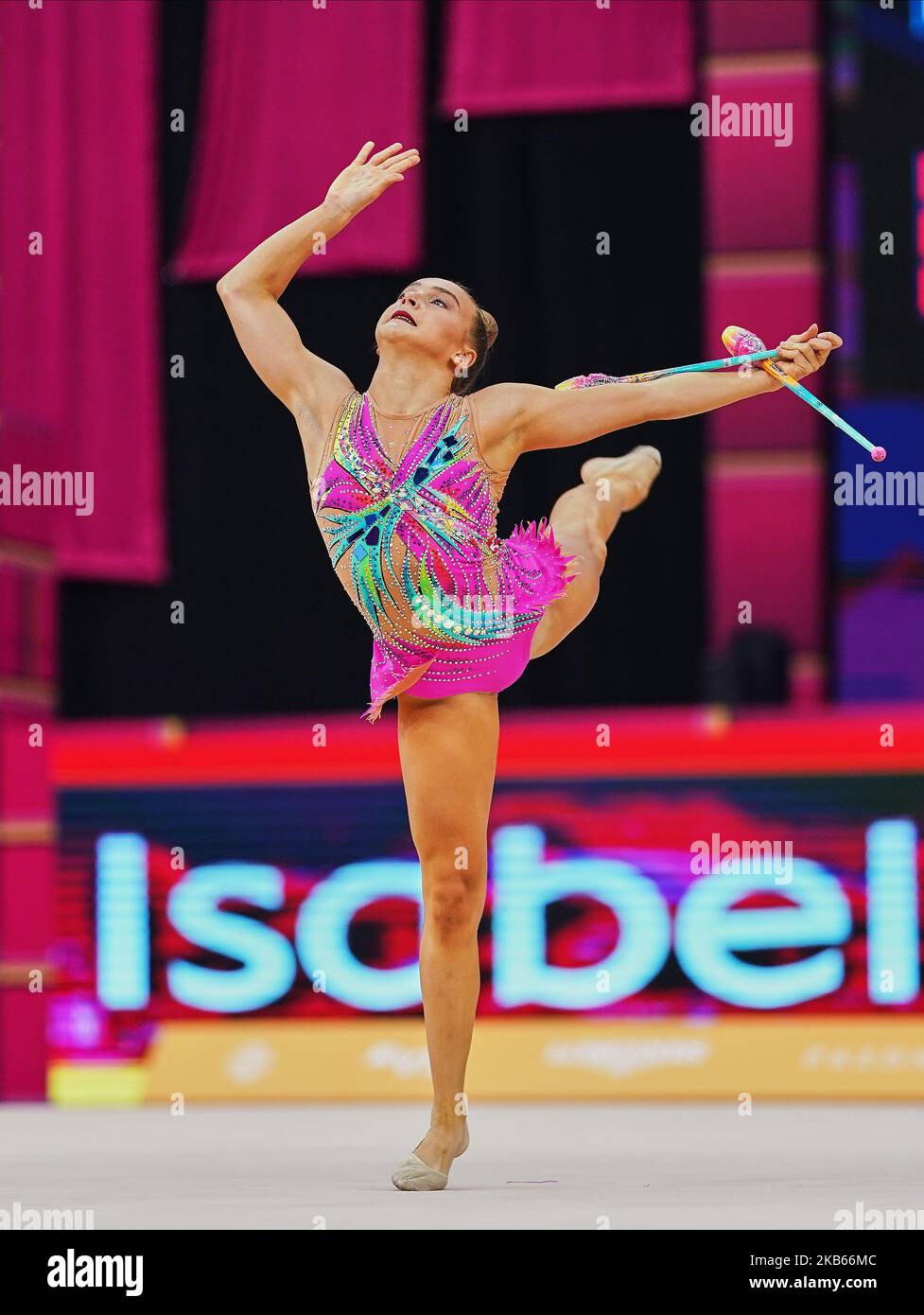 Isabella Schultz of Denmark during the 37th Rhythmic Gymnastics World ...