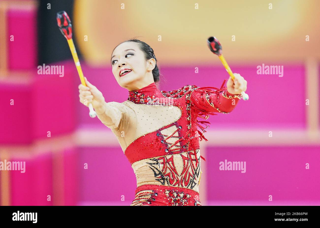 Laura Zeng of United States of America during the 37th Rhythmic ...