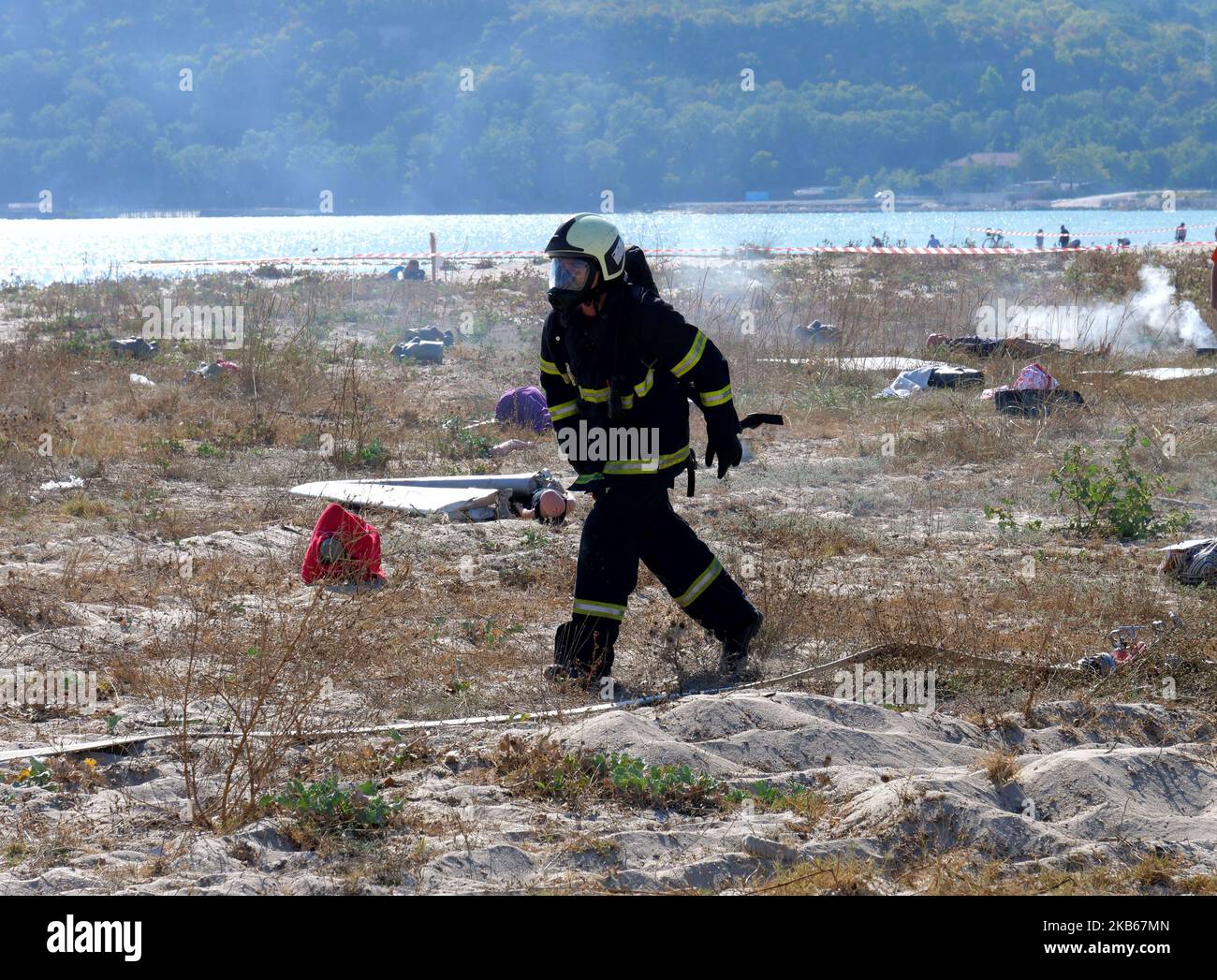 Navy firefighter hi-res stock photography and images - Alamy