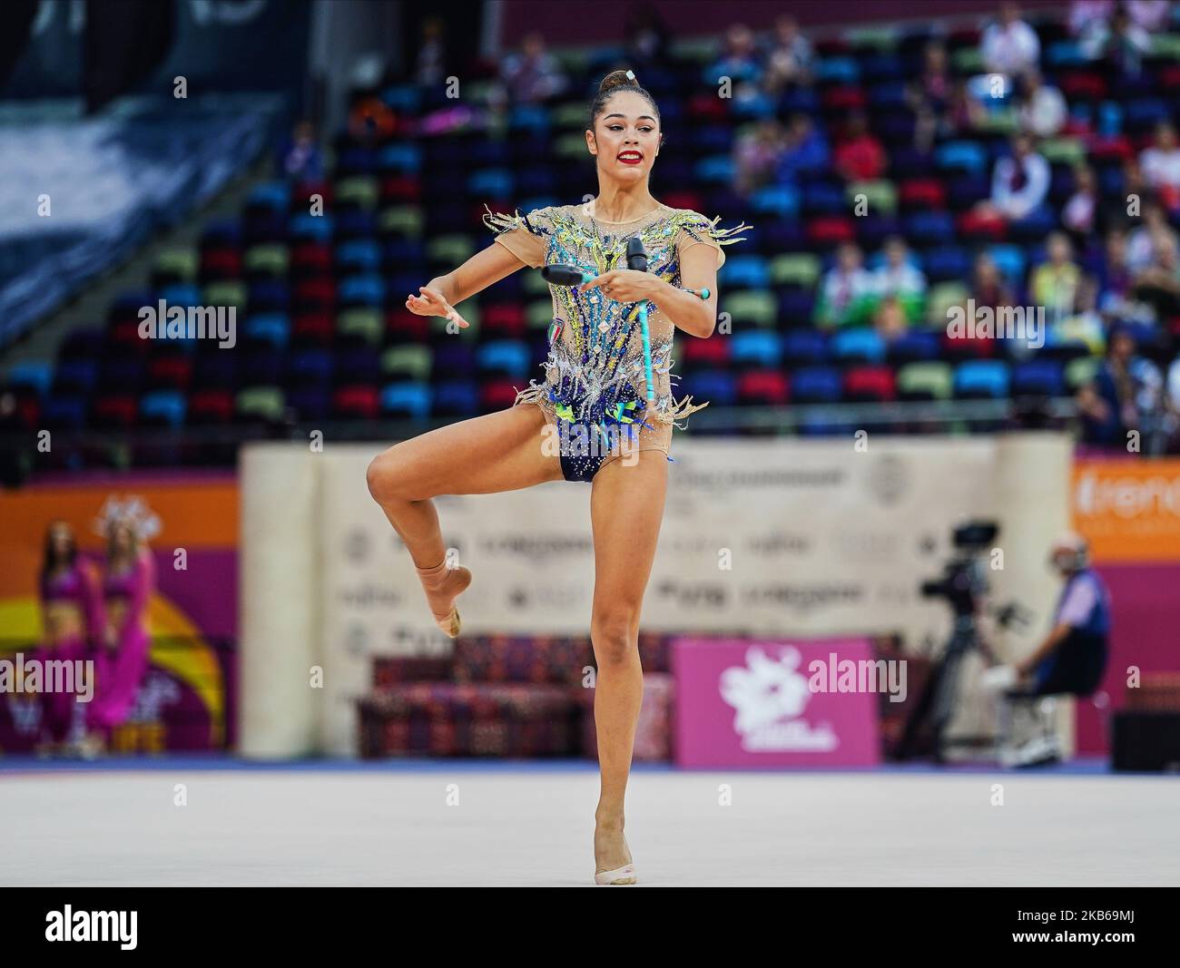 Alexandra Agiurgiuculese of Italy during the 37th Rhythmic Gymnastics ...