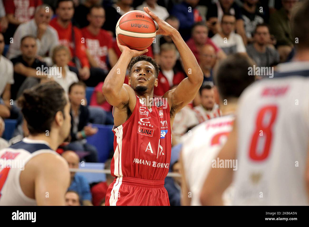 Jeff Brooks of AX Armani Exchange Olimpia Milan in action during the ...