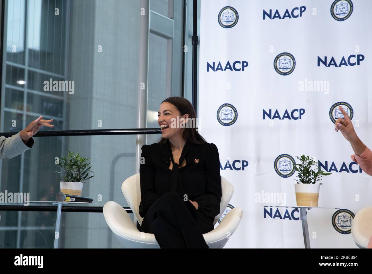 House of representative alexandria ocasio cortez laughs hi-res stock ...