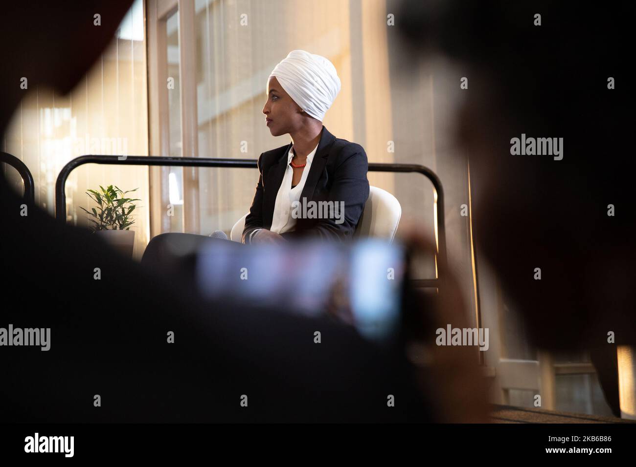 House of representative ilhan omar listens hi-res stock photography and ...