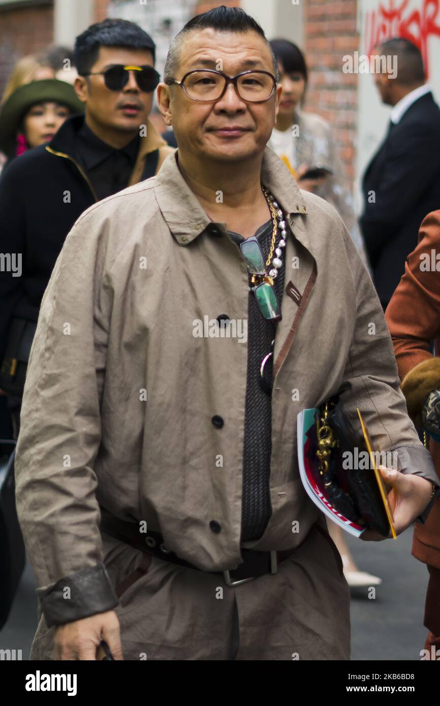 A guest in seen during Milan Fashion Week Womenswear Spring/Summer 2020 ...