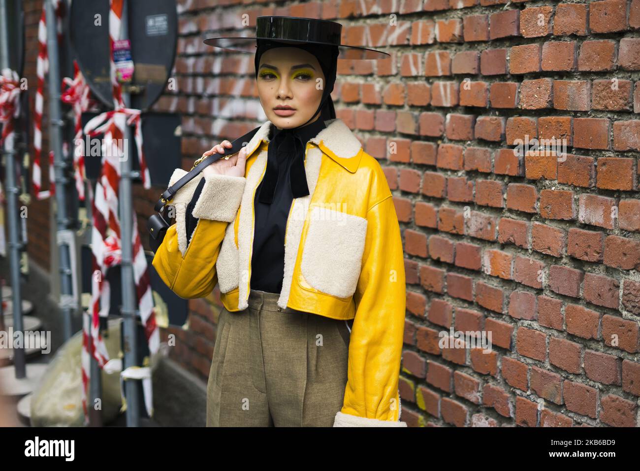 A guest in seen during Milan Fashion Week Womenswear Spring/Summer 2020 ...