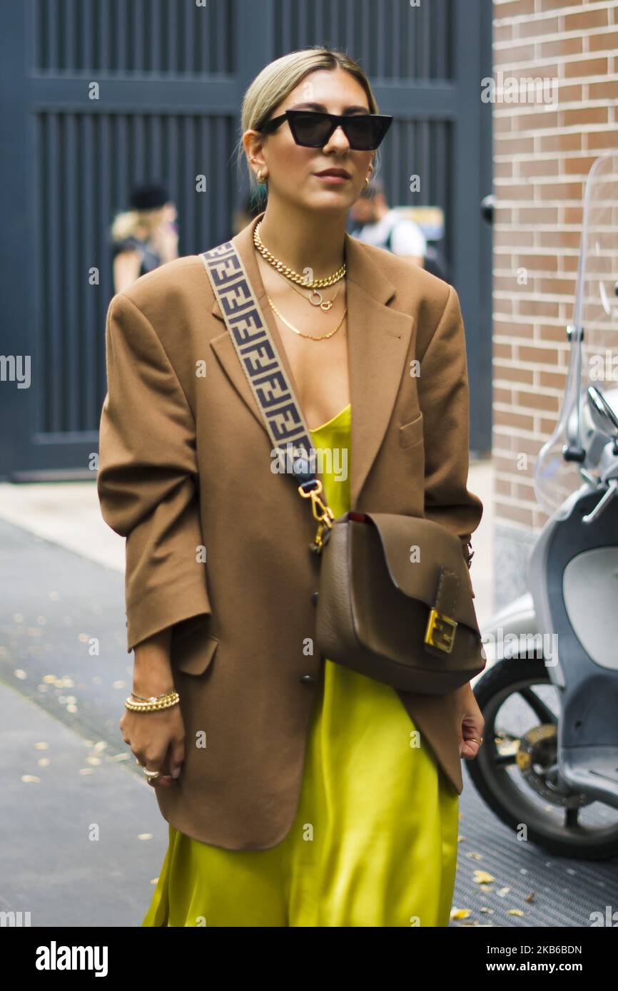 A guest in seen during Milan Fashion Week Womenswear Spring/Summer 2020 ...