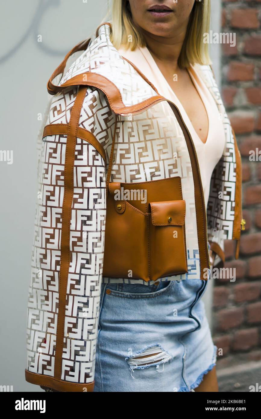 A guest in seen during Milan Fashion Week Womenswear Spring/Summer 2020 ...