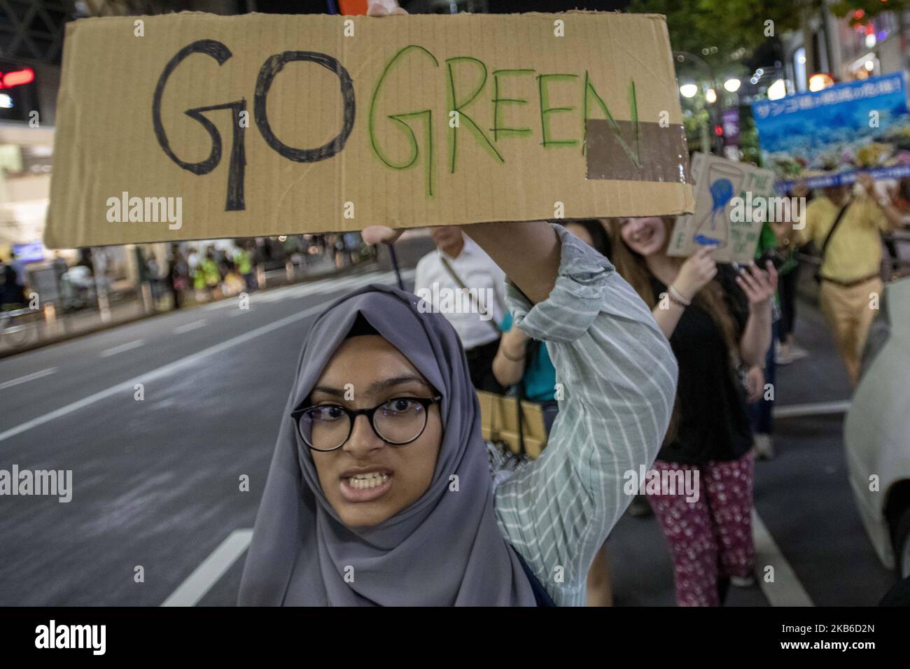 Participants in the Fridays For Future movement protest during a ...