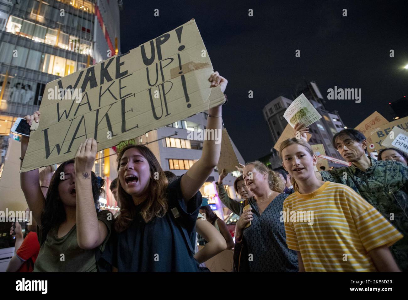 Participants in the Fridays For Future movement protest during a ...