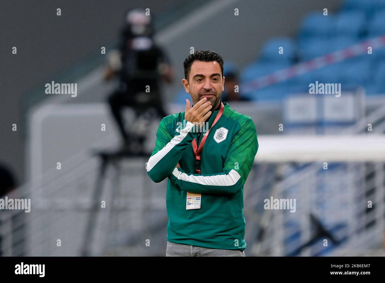 Al Sadd manager, Xavi, during Al Sadd v Umm Salal in the QNB Stars ...