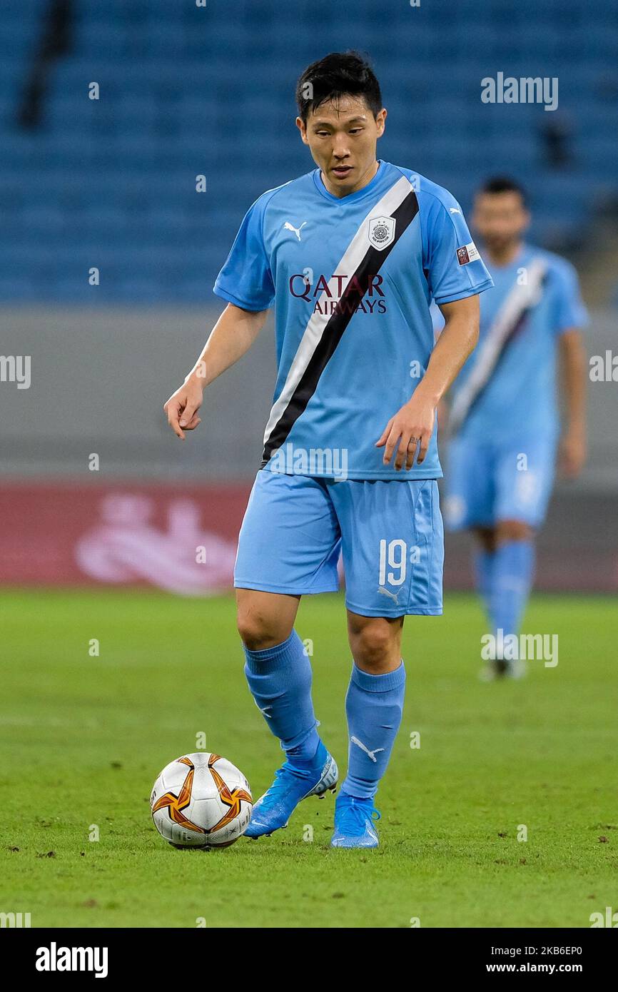 Nam Tae-hee on the ball during Al Sadd v Umm Salal in the QNB Stars ...
