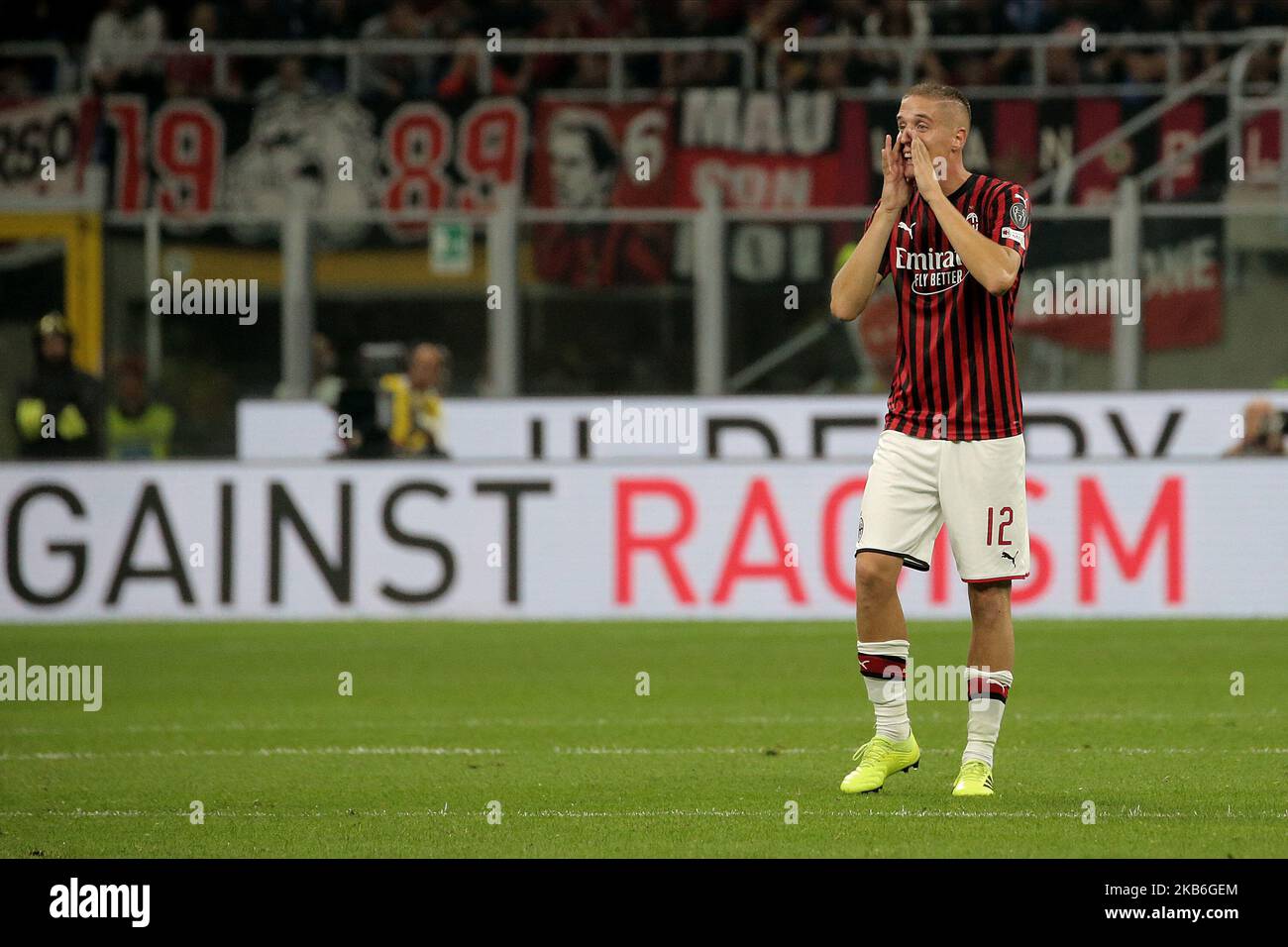 Andrea Conti of AC Milan looks on during the Serie A match between AC ...