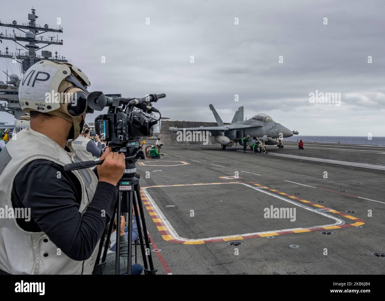 PHILIPPINE SEA (Oct. 28, 2022) Okinawan press and local representatives ...
