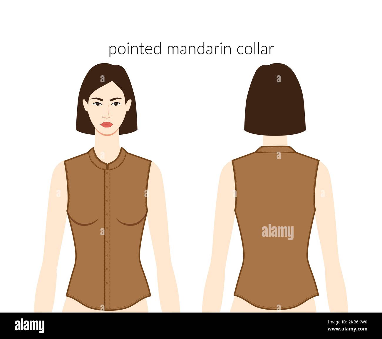 Pointed neckline Stock Vector Images - Alamy