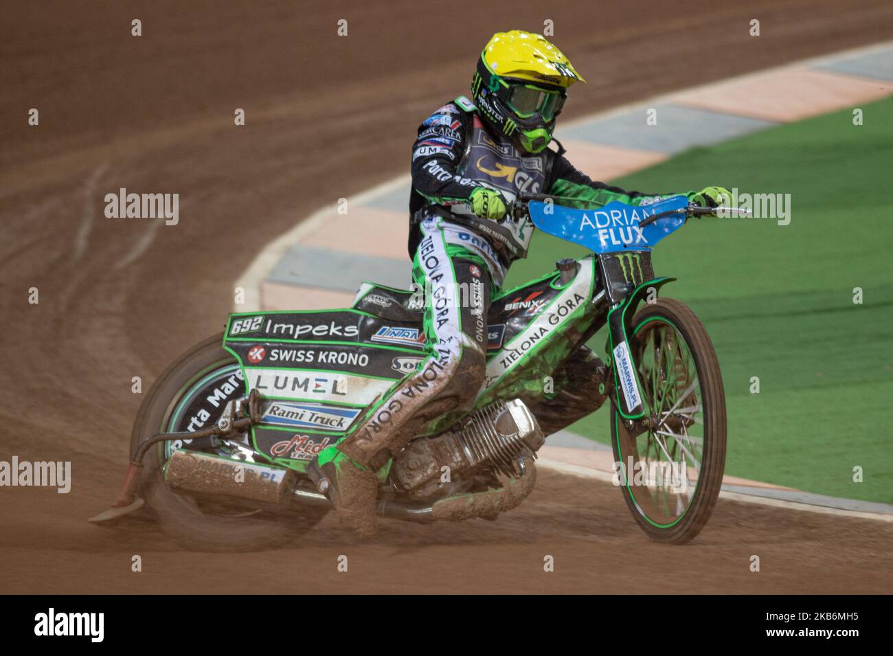 Patryk Dudek of Poland in action during the ADRIAN FLUX BRITISH FIM ...