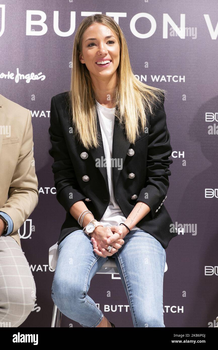 Alice Campello present button watch on September 23, 2019 in Madrid ...