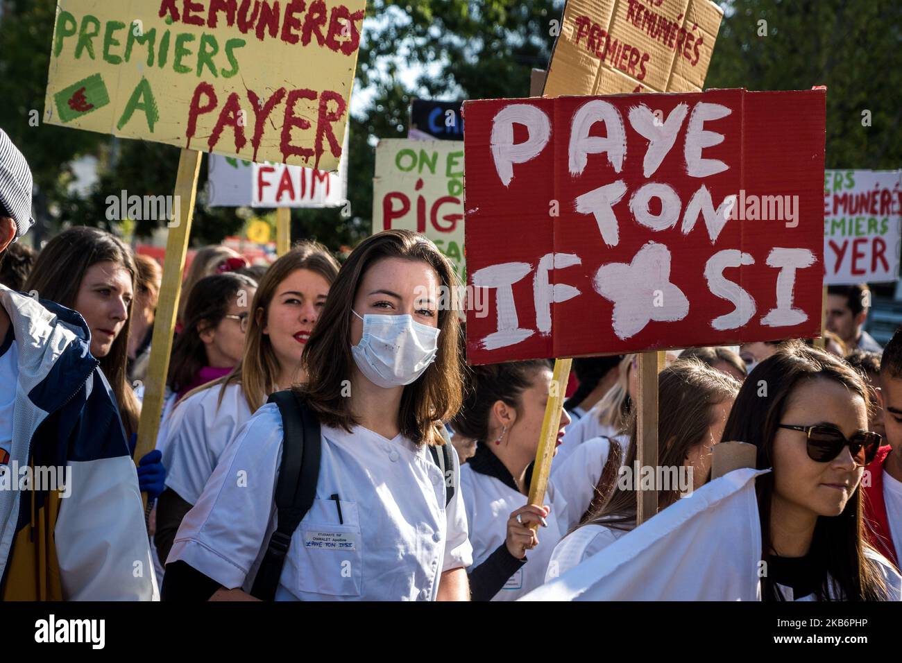 Demonstrations by nursing students outside the headquarters of the ...