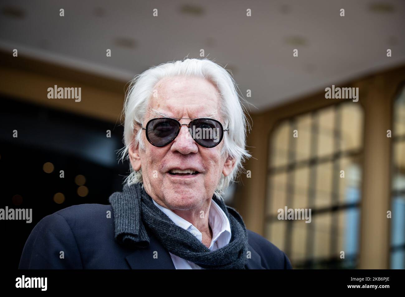 Donald Sutherland arrives at María Cristina Hotel in San Sebastian ...