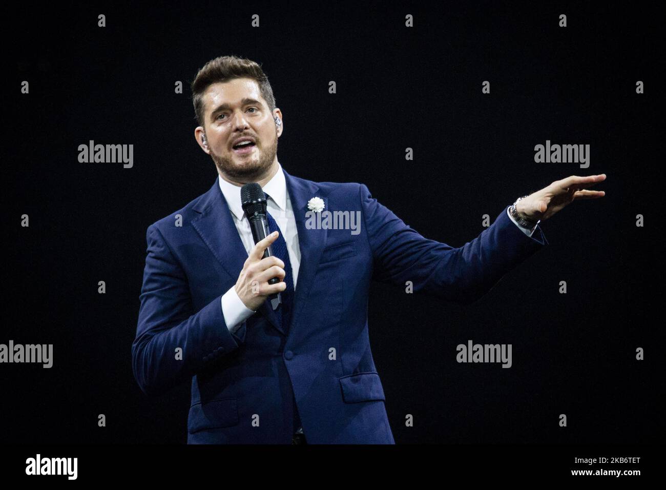 The canadian pop singer and songwriter Michael Buble performing at ...