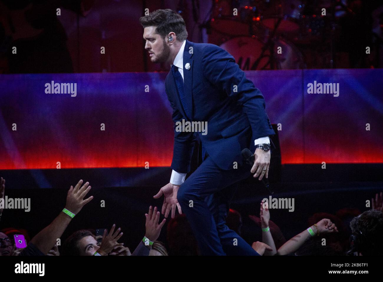 The canadian pop singer and songwriter Michael Buble performing at ...
