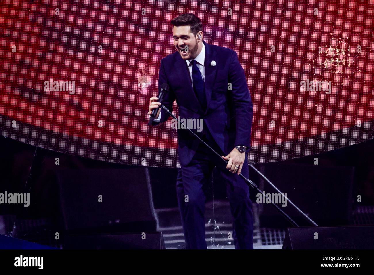 The canadian pop singer and songwriter Michael Buble performing at ...