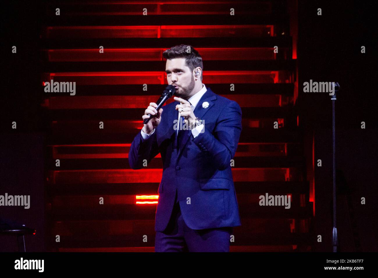 The canadian pop singer and songwriter Michael Buble performing at ...