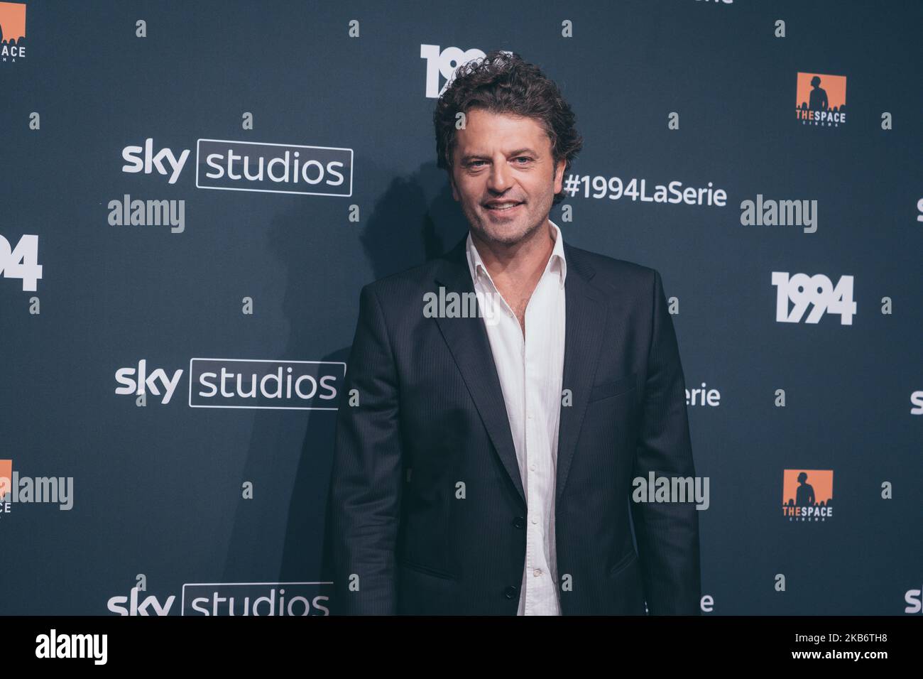 Actor Guido Caprino attends the '1994' Tv Movie photocall at The Space ...