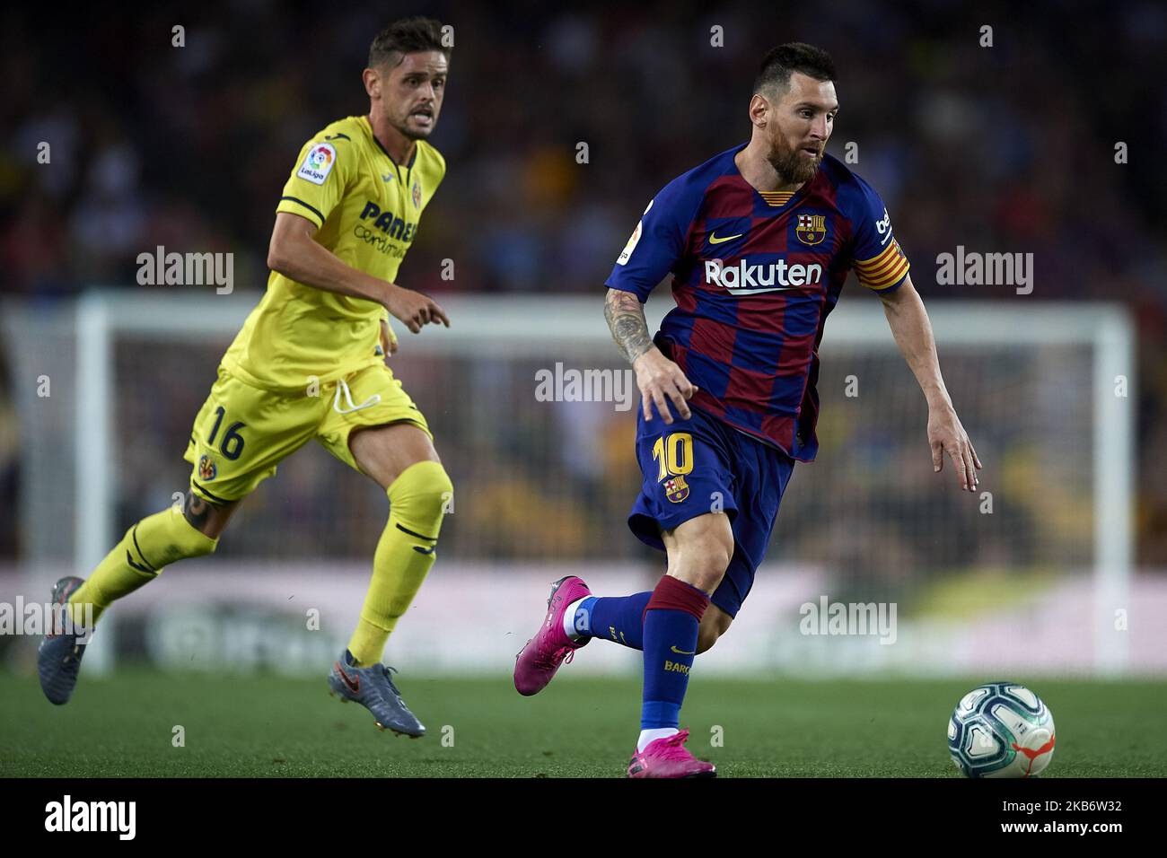 Lionel Messi of Barcelona in action during the Liga match between FC ...