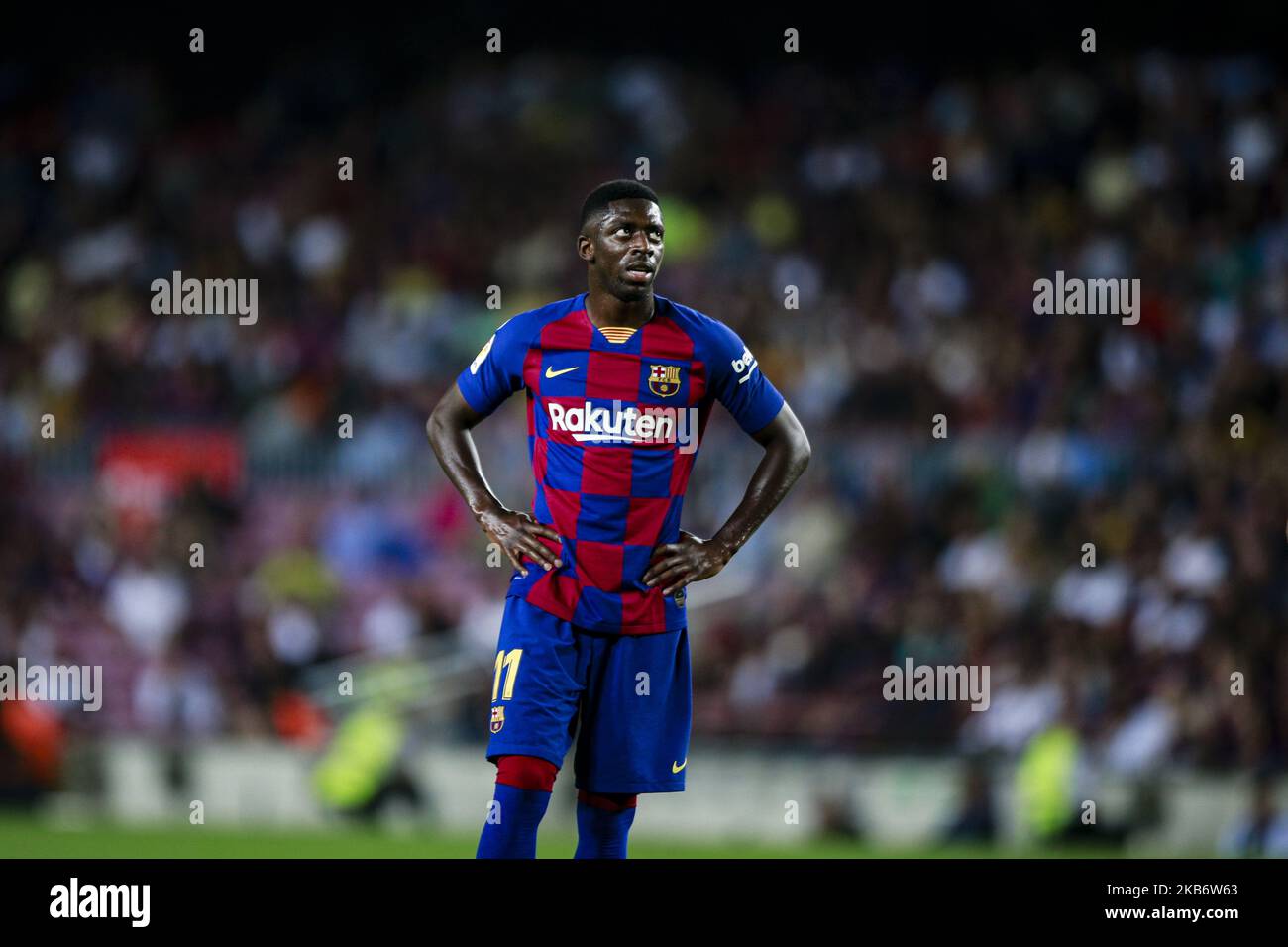11 Ousmane Dembele from France of FC Barcelona during the La Liga match ...