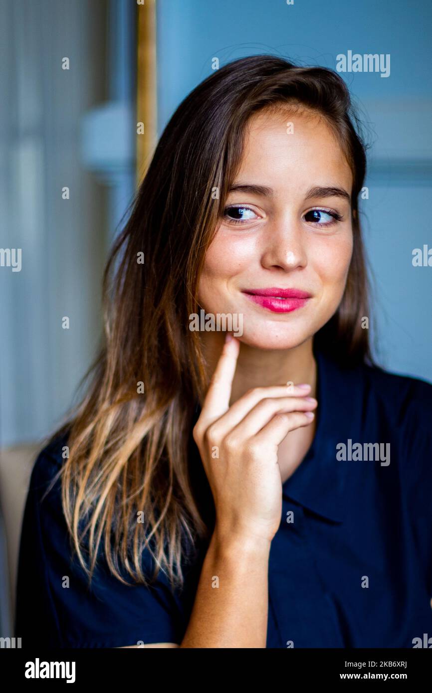 Alba Baptista poses during 67th San Sebastian Film Festival on ...