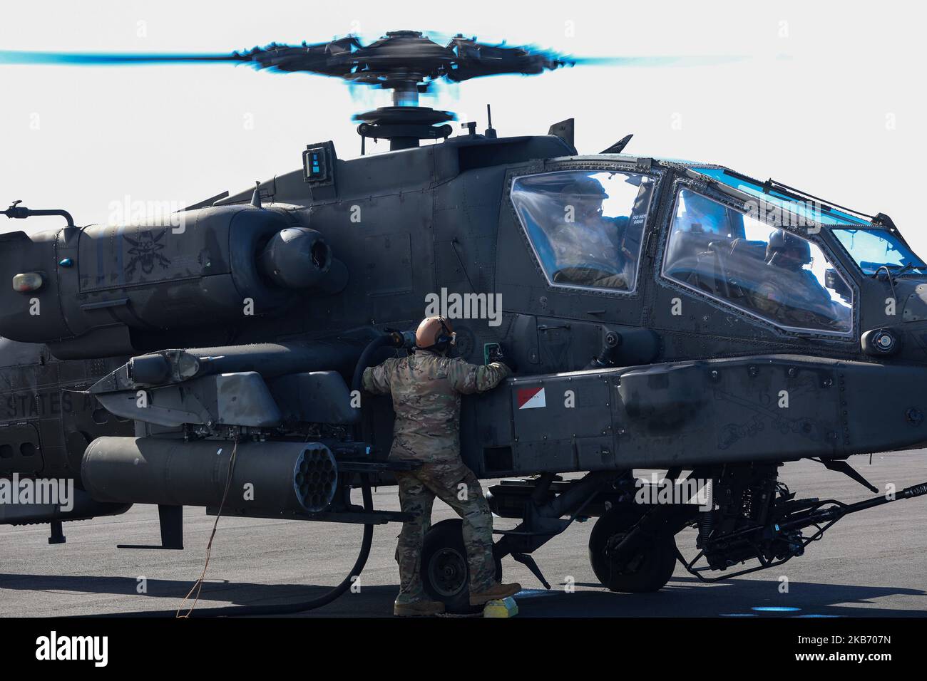 U.S. Army AH-64 Apache helicopters assigned to 2nd Battalion, 25th ...