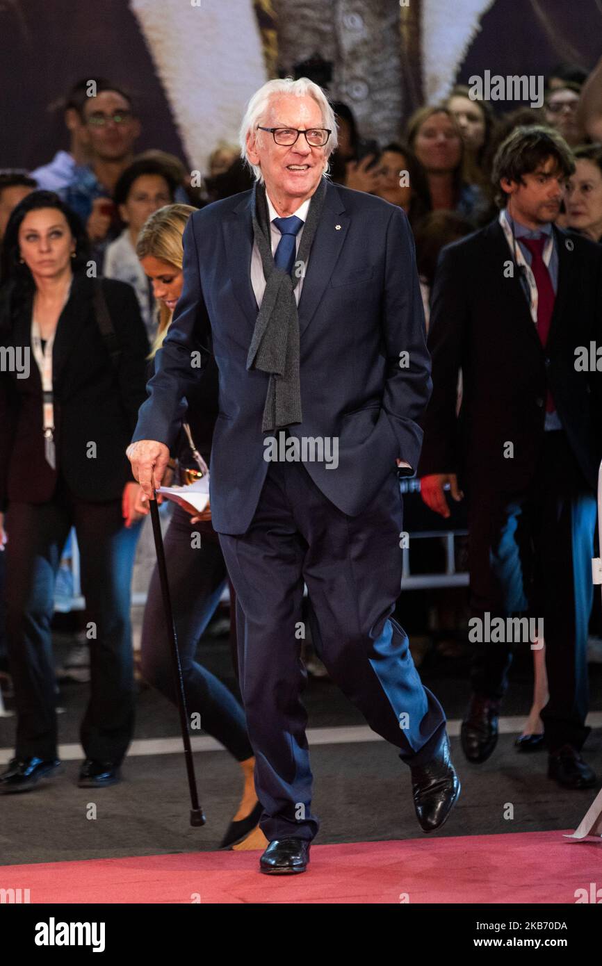 American actor Donald Sutherland attends during Donostia award red ...