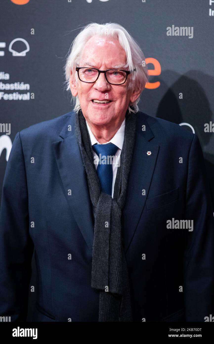 American actor Donald Sutherland attends during Donostia award red ...
